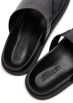 A.emery Imara Suede Flip Flops - Black