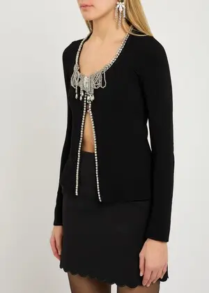 Rabanne Embellished Open-front Cardigan