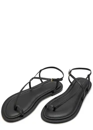 A.emery Reef Leather Sandals - Black