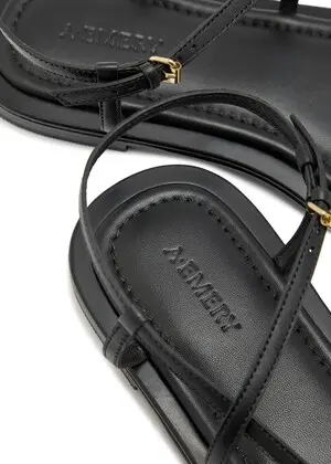 A.emery Reef Leather Sandals - Black
