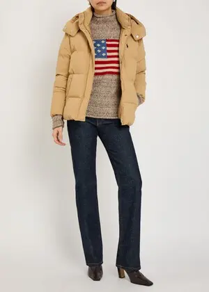 Polo Ralph Lauren Logo-embroidered Padded Shell Jacket - Camel