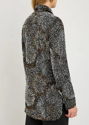 Rabanne Bead-embellished Crepe Shirt
