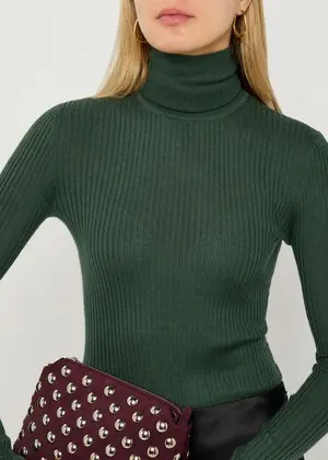 Gabriela Hearst Peppe Roll-neck Cashmere-blend Top - Green