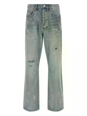 PURPLE BRAND P011 Slash-paint Jeans
