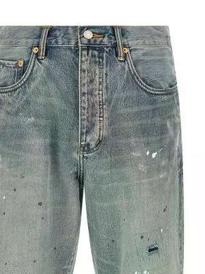 PURPLE BRAND P011 Slash-paint Jeans