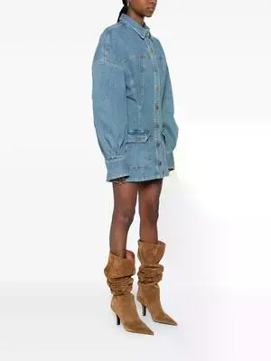 Attico Buttoned Mini Dress - Blue