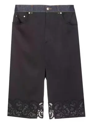Stella McCartney Lace Trim Midi Skirt - Black