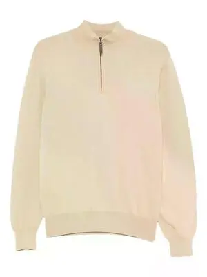 Canali Zip Funnel-neck Polo Shirt