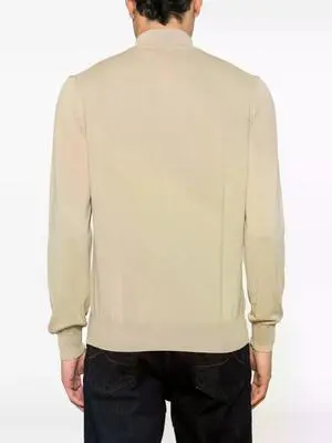Canali Zip Funnel-neck Polo Shirt