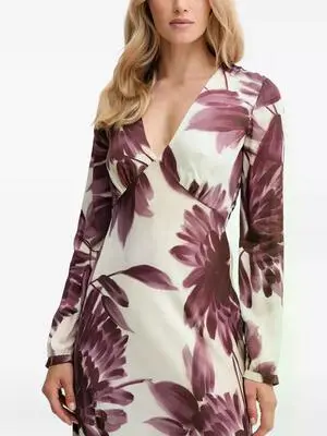 TWINSET Floral Print Maxi Dress - Neutrals