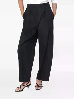 Mark Kenly Domino Tan Frill Pants For Women