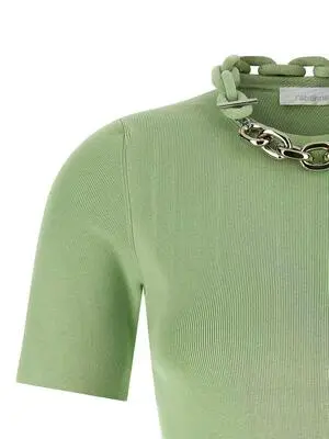 Rabanne Embellished-collar Ribbed T-shirt