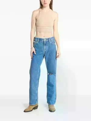 Calvin Klein Straight Leg Ripped Jeans