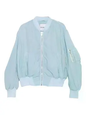 Attico Anja Zip Bomber Jacket - Blue