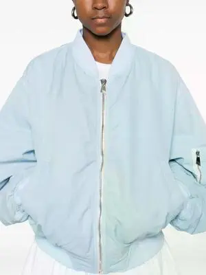 Attico Anja Zip Bomber Jacket - Blue