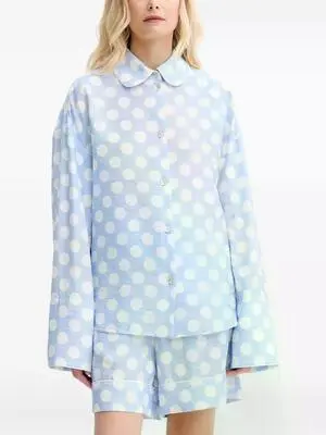 Sleeper Polka-dot Shirt And Shorts Set - Blue