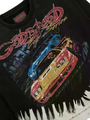 GODSPEED Graphic Long Sleeve Sweater - Black