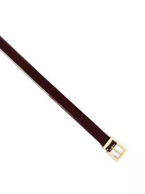Sandro Square Buckle Leather Belt - Brown