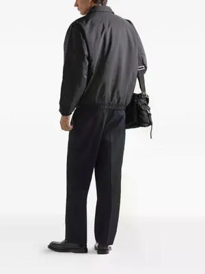 Prada Shirt-style Collar Padded Jacket - Black