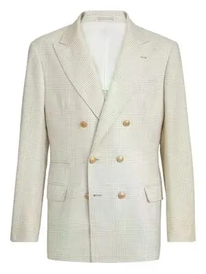 Brunello Cucinelli Prince Of Wales-pattern Double-breasted Blazer