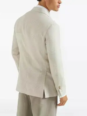 Brunello Cucinelli Prince Of Wales-pattern Double-breasted Blazer