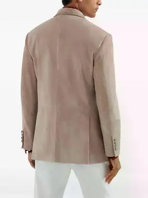 Brunello Cucinelli Suede Metal-buttons Blazer