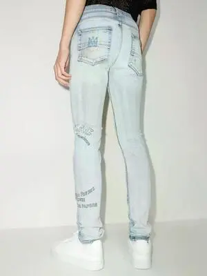 Amiri X Zig Zag Motif-print Skinny Jeans