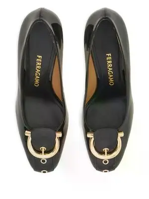 FERRAGAMO 70mm Gancini Block-heel Pumps - Black