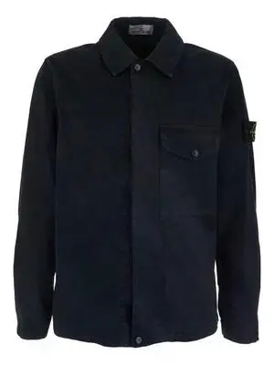 Stone Island Old Effect Pocket Pea Coat - Black