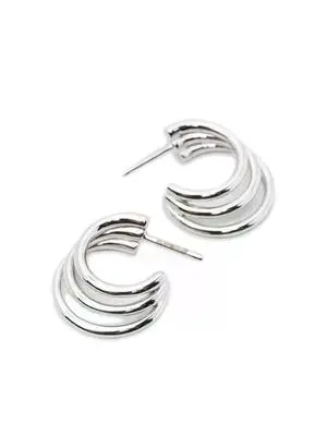SHAUN LEANE Bound Hoop Earrings - Silver