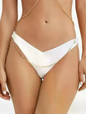 BEACH BUNNY Chain-embellished Bikini Bottom