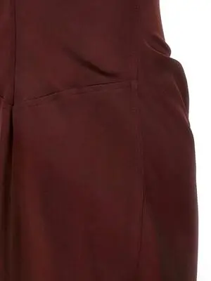 Victoria Beckham Ruched Short-sleeve Dress - Red