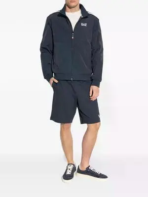 EA7 Zip-fastening Striped Jacket
