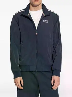 EA7 Zip-fastening Striped Jacket