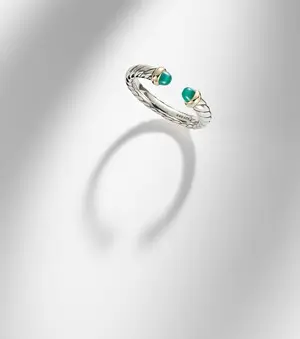 David Yurman Cable Collectibles® Petite Cable Ring With Onyx