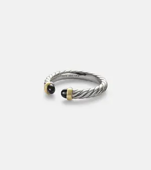 David Yurman Cable Collectibles Petite Ring With Onyx