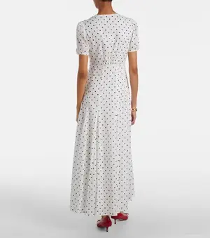 Posse Paloma Polka-dot Maxi Dress - Blue