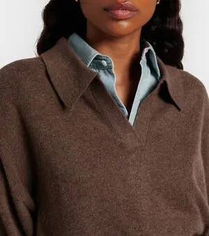 LISA YANG Cashmere Polo Sweater - Brown