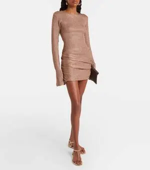 BANANHOT Jones Sequined Mini Dress - Brown