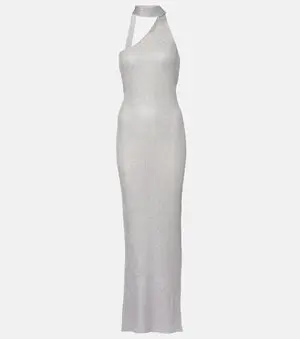 BANANHOT Aretha Sequined One-shoulder Maxi Dress - Silver