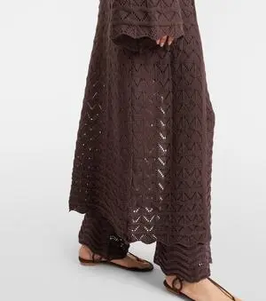 BANANHOT Boha Pointelle Cotton-blend Beach Cover-up