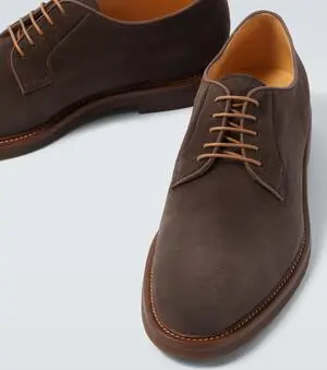 Brunello Cucinelli Suede Derby Shoes - Brown