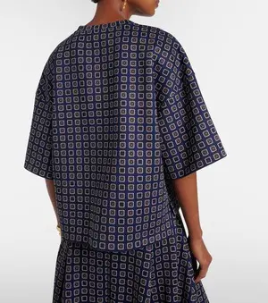 Max Mara Notizia Printed Jersey Top