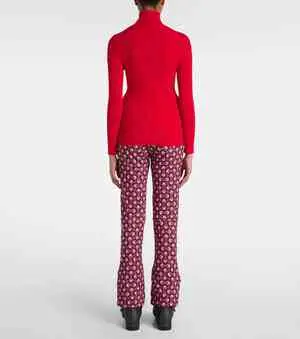Fusalp Ancelle Ribbed-knit Turtleneck Sweater - Red