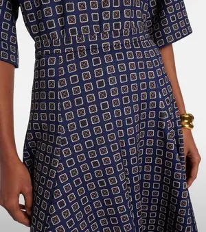 Max Mara Benda Printed Jersey Midi Skirt