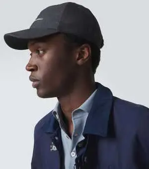 Brunello Cucinelli Logo Virgin Wool Baseball Cap - Grey