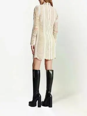 Balmain Macramé-knit Openwork Minidress