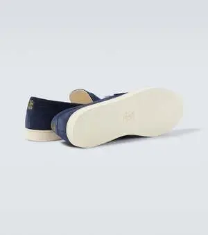 Brunello Cucinelli Suede Slip-on Sneakers - Blue