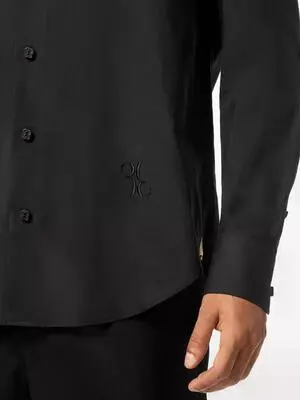 BILLIONAIRE Tuxedo Shirt Gold Cut - Black