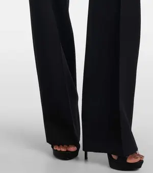 Alexander McQueen High-rise Flared Wool Pants